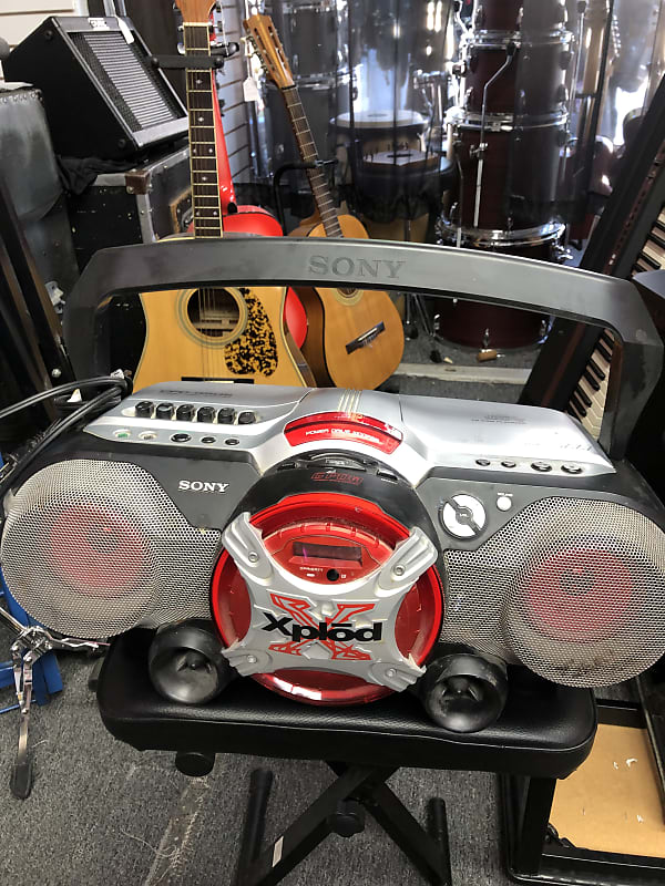 Sony CFD-G505 CD Audio Cassette-Corder - Black/Silver/Red | Reverb