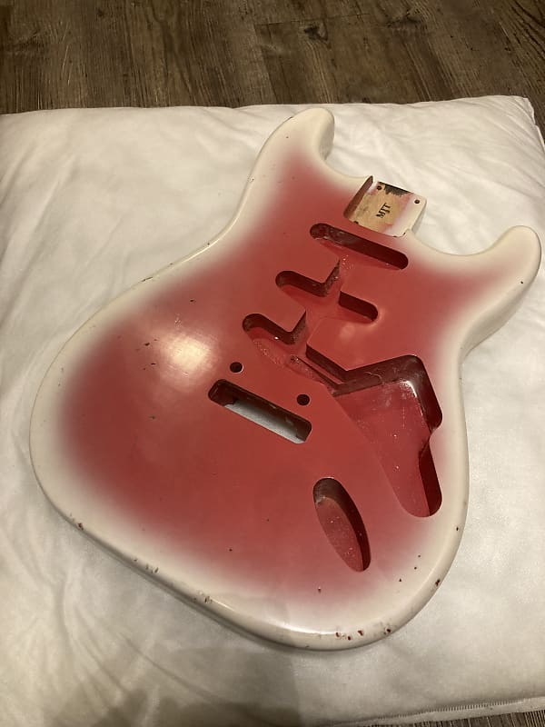 MJT Aged nitro Strat body one off! Wow! 2024 - Fiesta red | Reverb