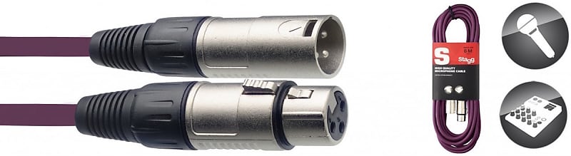 Stagg SMC6 CPP - Câble Microphone XLR - 6 mètres violet | Reverb