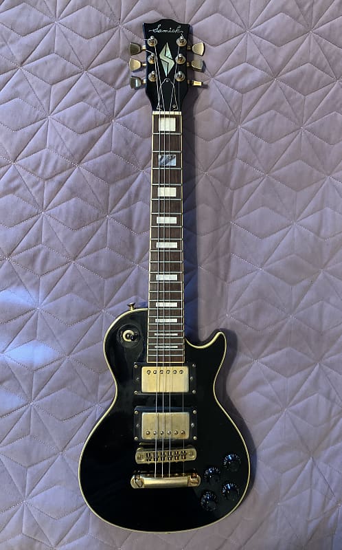 Vintage 1980s Samick Mini Les Paul Guitar - Black, Same as | Reverb
