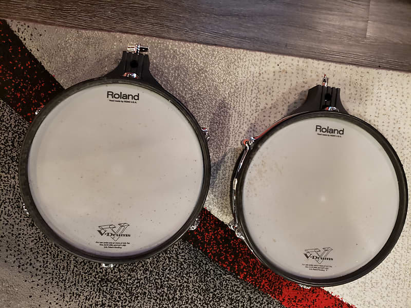 2 Roland PD-125 BK 12" Mesh Head V-Drum pads 2014 Black | Reverb