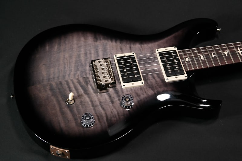 PRS CE 24 USA Custom Color Charcoal with Black Wrap Burst - | Reverb