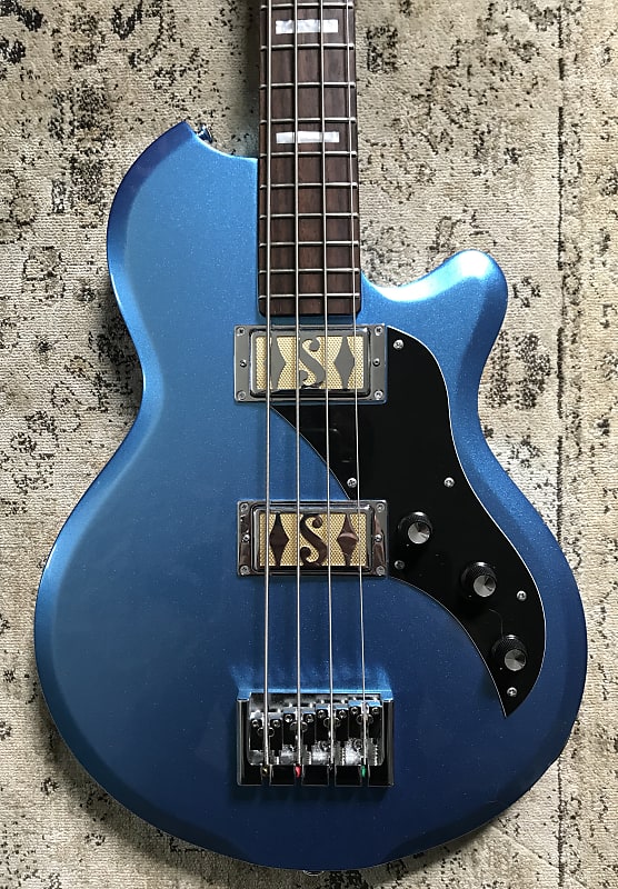 Supro Huntington II 2018 Ocean Blue Bass Guitar | Reverb