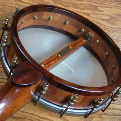 Open Back Banjo, Fretless, Cow Skull Motif | Reverb