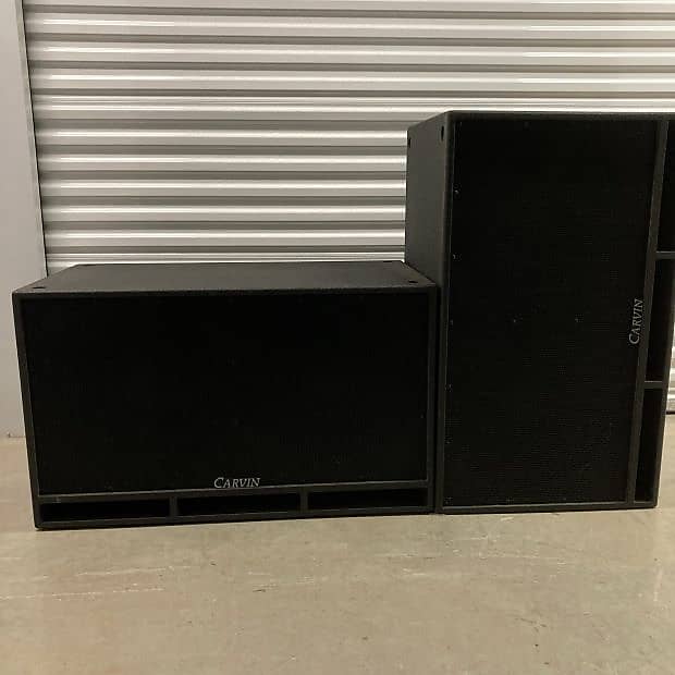 2 - Carvin Pro Audio TRx-218 Sub Speakers - DuraTex Black | Reverb