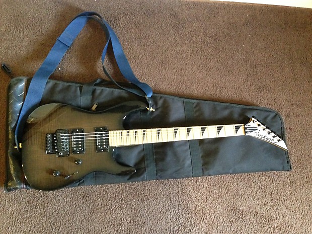 Jackson Pro DK2M Trans Black Electric Guitar Shark Inlay | Reverb