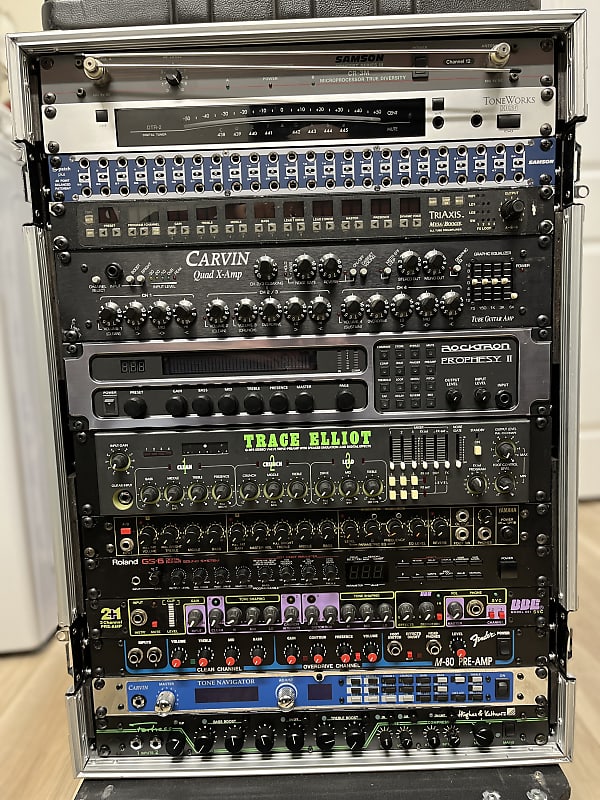 Guitar Rack Mount Rig 19” tube preamp foot switch | Reverb