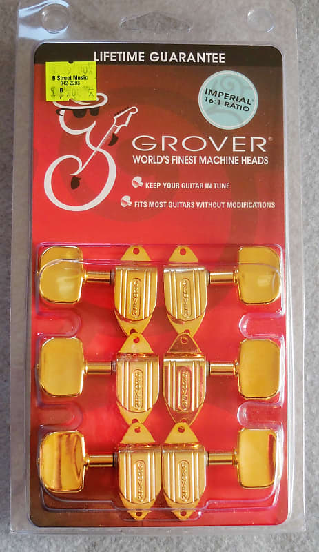 Grover Imperial 152GM Tuners in Gold Set of 6 | Reverb