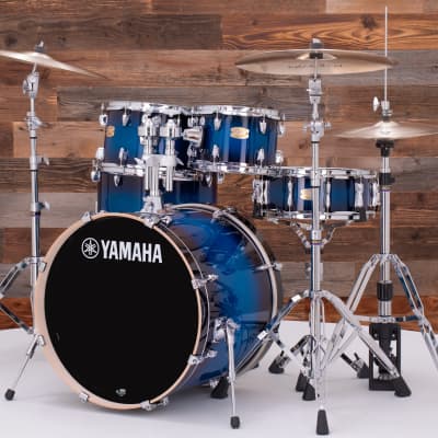 YAMAHA STAGE CUSTOM BIRCH, 5 PIECE DRUM KIT, DEEP BLUE | Reverb UK