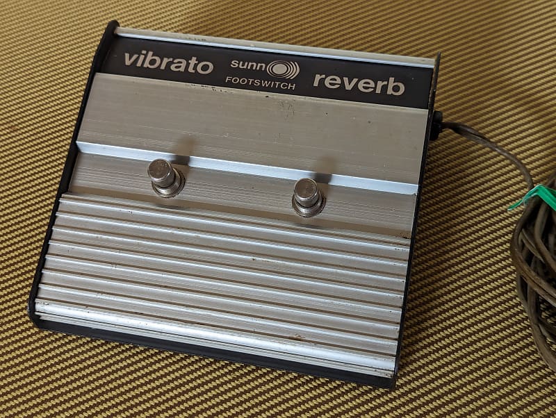 Vintage Sunn Footswitch 1970s Vibrato and Reverb Amp Pedal | Reverb