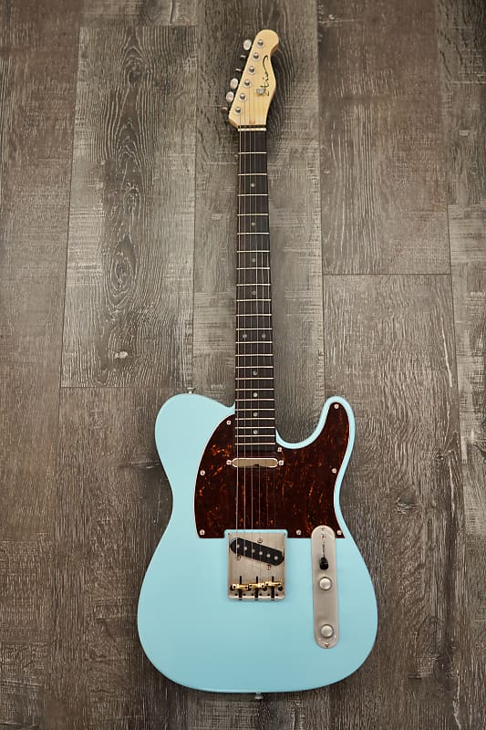 AIO TC4 Electric Guitar - Sonic Blue (Brown Pickguard) | Reverb