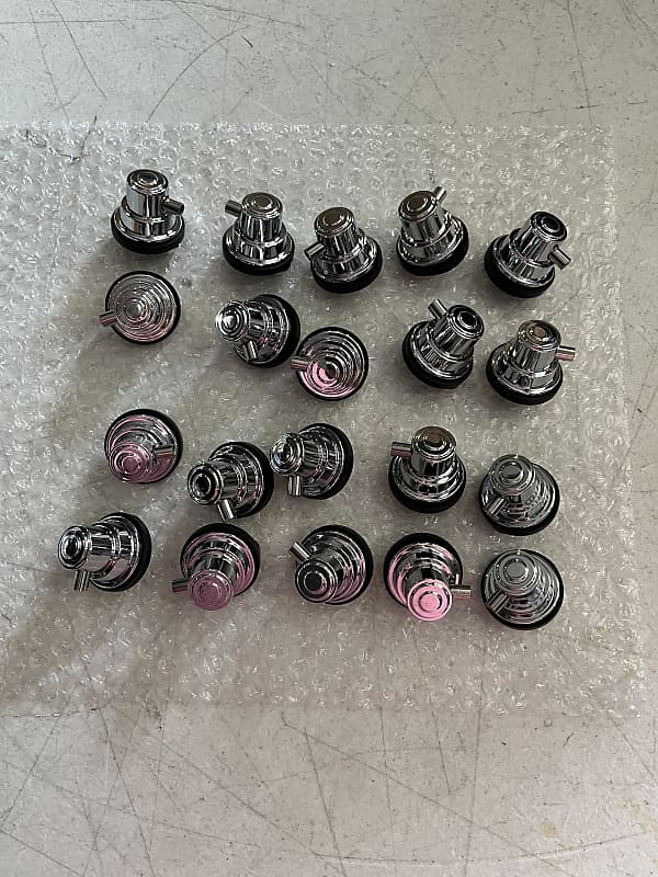 DW Set of 20 design series bass drum lugs Chrome | Reverb