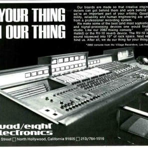 Classic 1971 Quad Eight 2082 Recording Console API Neve | Reverb