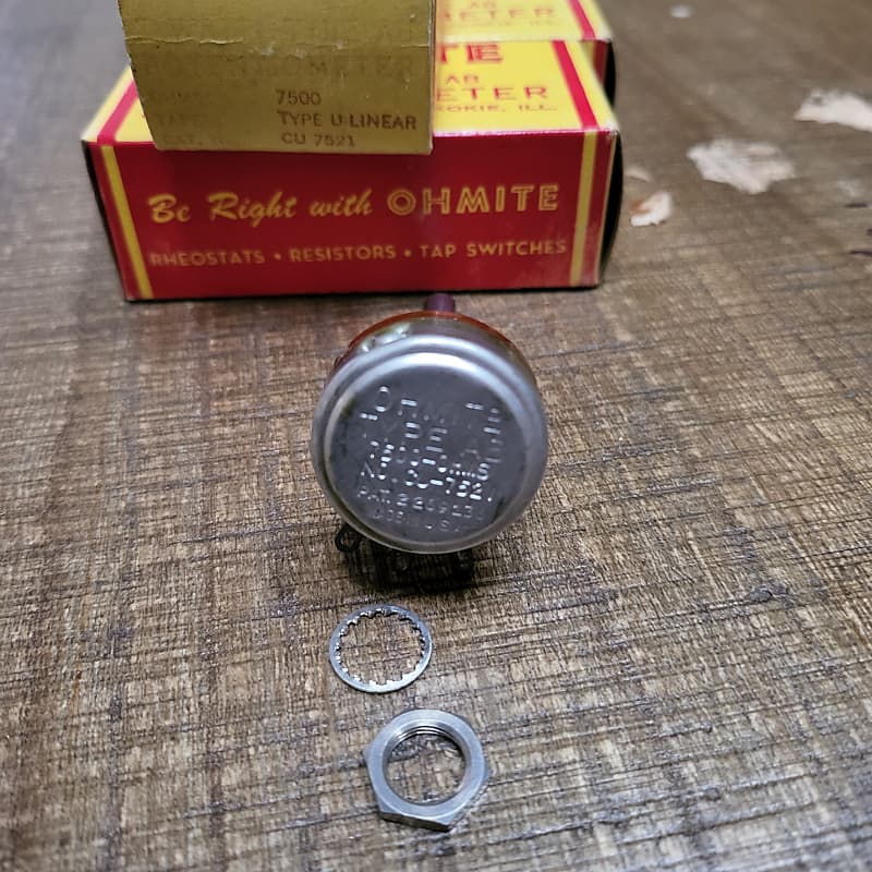Ohmite CU 7521 Type A B 2 watt Potentiometer 7500 ohm Type U | Reverb