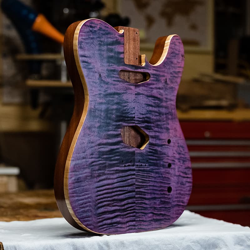 Flamed Maple Telecaster Body / Maple & Sapele Tele | Reverb