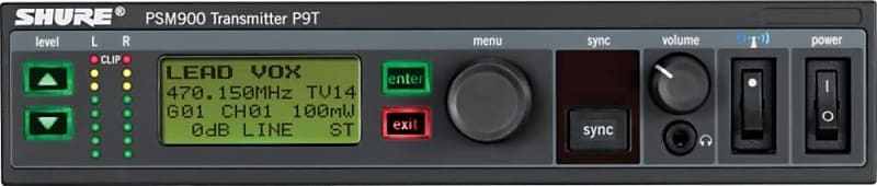 Shure P9T Wireless Transmitter - G7 Band, 506-542 MHz | Reverb