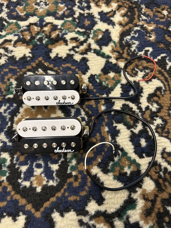 Jackson Belcat Zebra Neck & Bridge Guitar Humbucker Pickup | Reverb