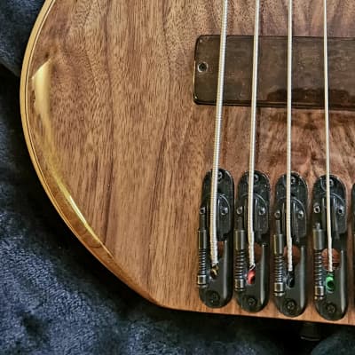 SJ Custom Guitars 6 string bass ,walnut, Ash, Bartolini, | Reverb