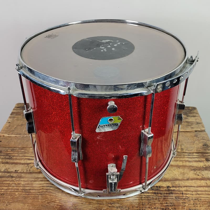 1970 Ludwig 15"x12" Marching Snare - Red Sparkle | Reverb