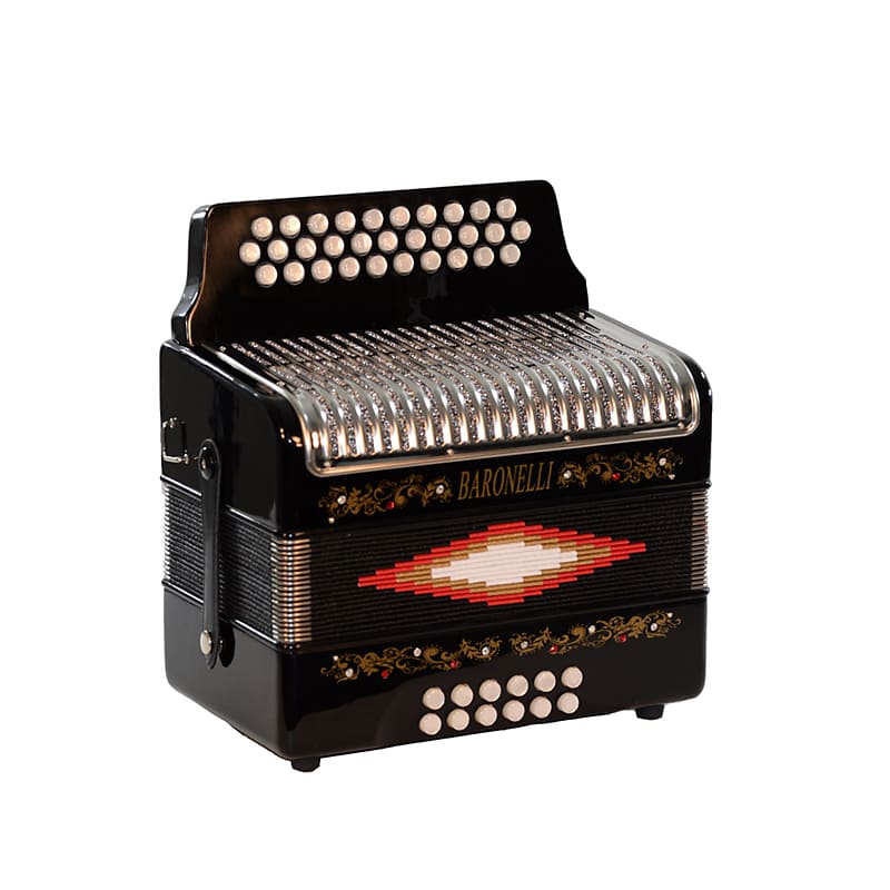 Baronelli 31 Button 12 Bass Accordion, GCF, Stainless Steel | Reverb