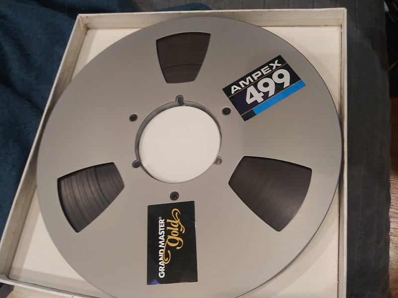 (2) 1/2" Reels Ampex 499 Grand Master Gold Recording Tape | Reverb