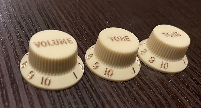 Fender Jimi Hendrix Stratocaster Knobs - Aged White | Reverb
