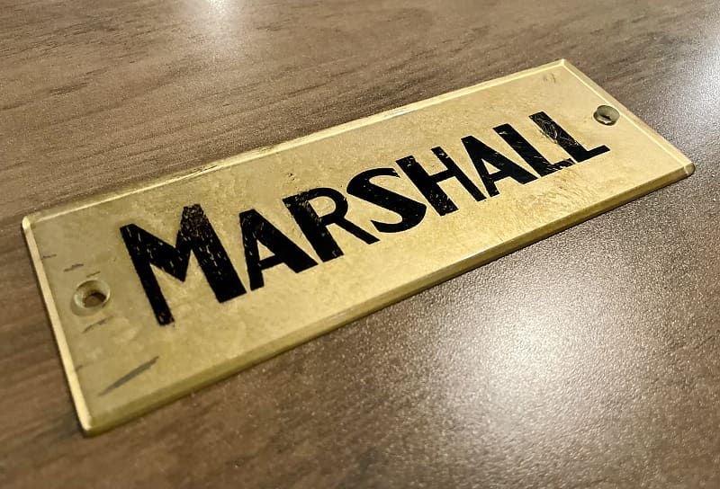 Replacement Marshall Block logo / Aged | Reverb