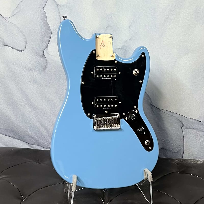 Squier Loaded HH Mustang Body California Blue with Duncan | Reverb