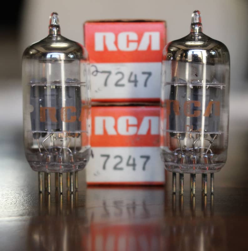 Preamp Tubes 7247 / 12DW7 RCA by GE Matched Pair NOS 1971 - | Reverb