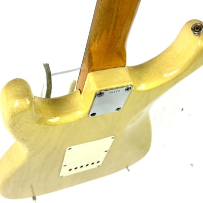 1961 Fender Stratocaster Body Blond Refinish Slab Board Pre | Reverb