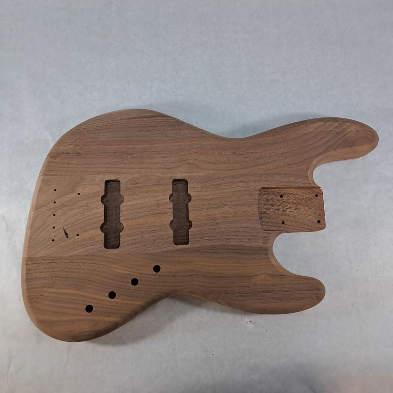 Unfinished Walnut Jazz bass guitar body - fits Fender necks | Reverb