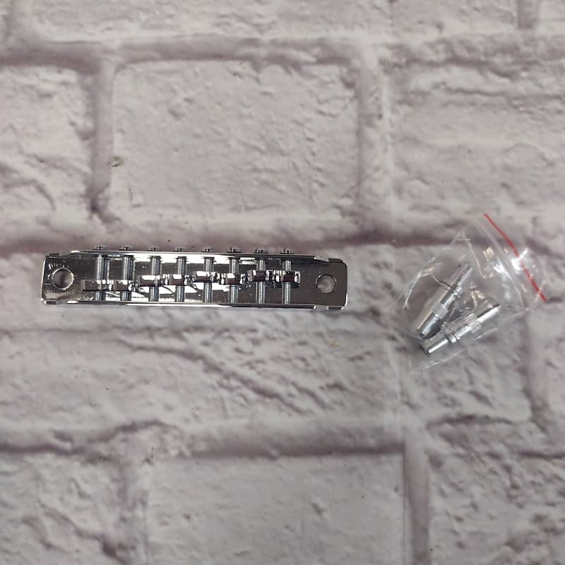 Unknown 8 String Chrome Bass Bridge | Reverb
