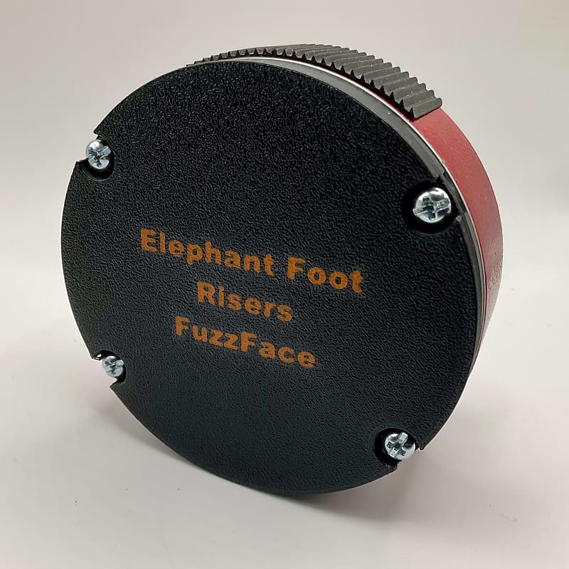 Elephant Foot Risers Mini FuzzFace Bottom Plate Slab - Black | Reverb