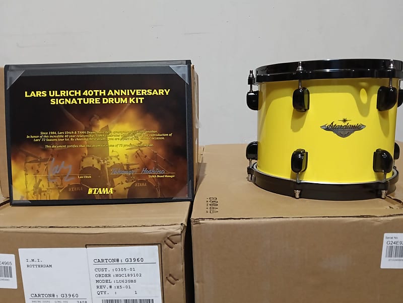 Tama Lars Ulrich Signature 40th Drum Kit 2024 - Yellow 72 | Reverb