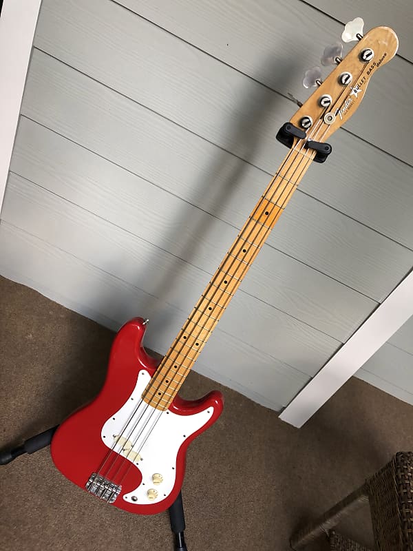 Fender Bullet Bass Deluxe 1980-1982 Red | Reverb