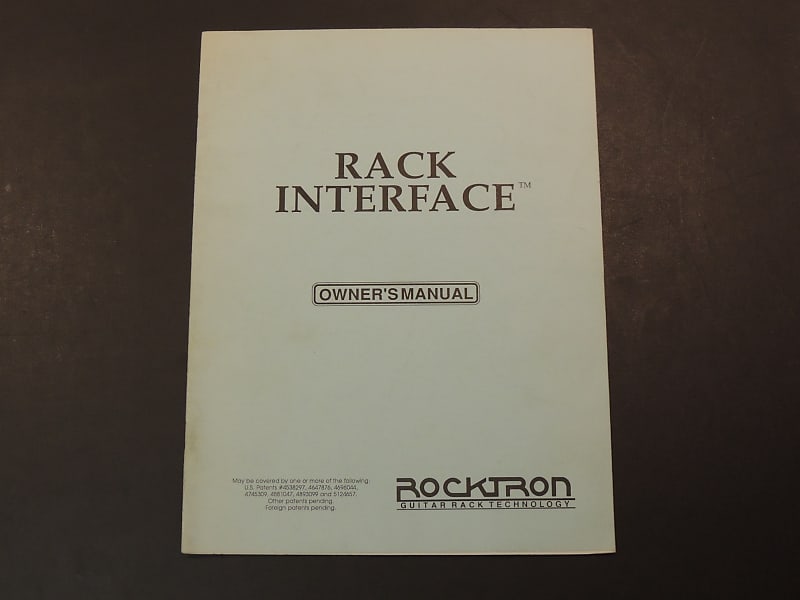 Rocktron Rack Interface Owner's Manual [Three Wave Music] | Reverb