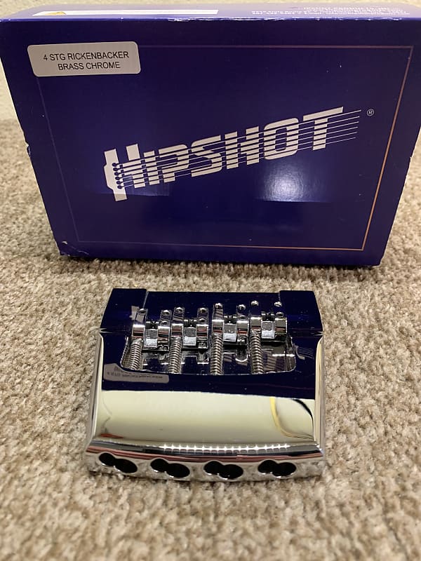 Hipshot Rickenbacker bridge - Chrome | Reverb