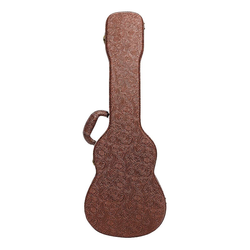 Tiki Deluxe Shaped Baritone Ukulele Hard Case (Paisley Brown) | Reverb