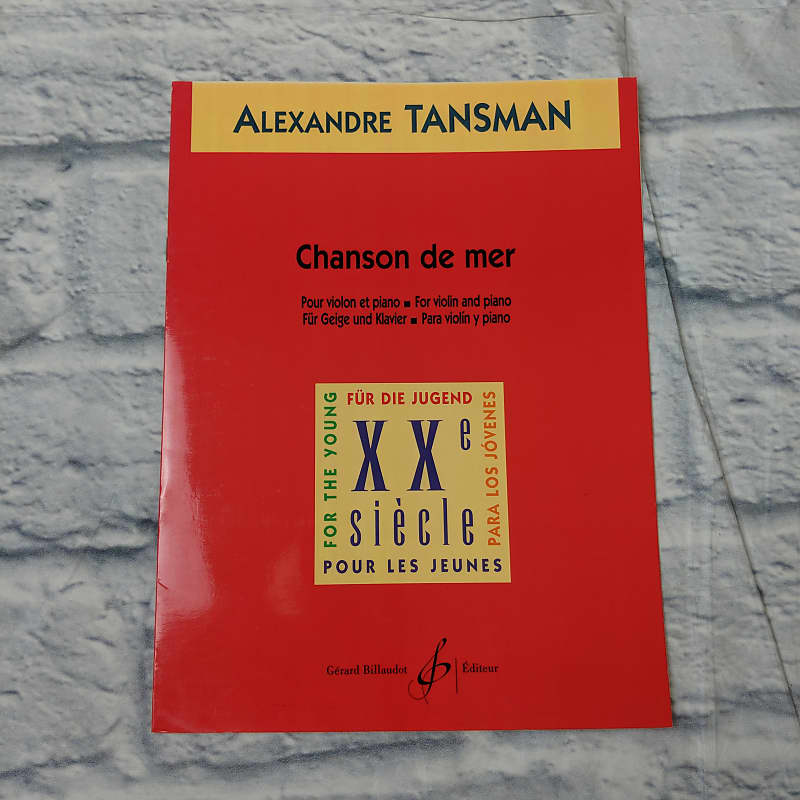 Alexandre Tansman Chanson De Mer For Violin and Piano For the | Reverb