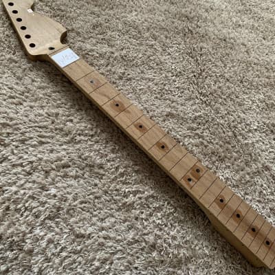 Roasted Maple Wood Strat Style Guitar Neck, Maple Fingerboard | Reverb