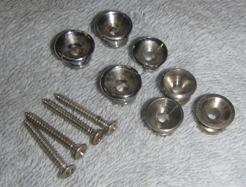 7 Unknown Strap buttons - metal | Reverb