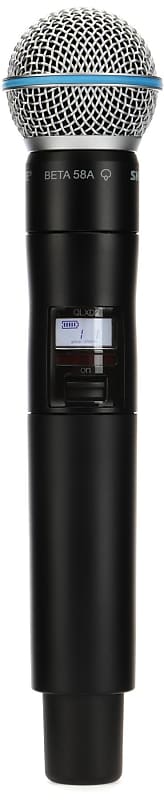 Shure QLXD2/BETA58A Wireless Handheld Microphone Transmitter | Reverb