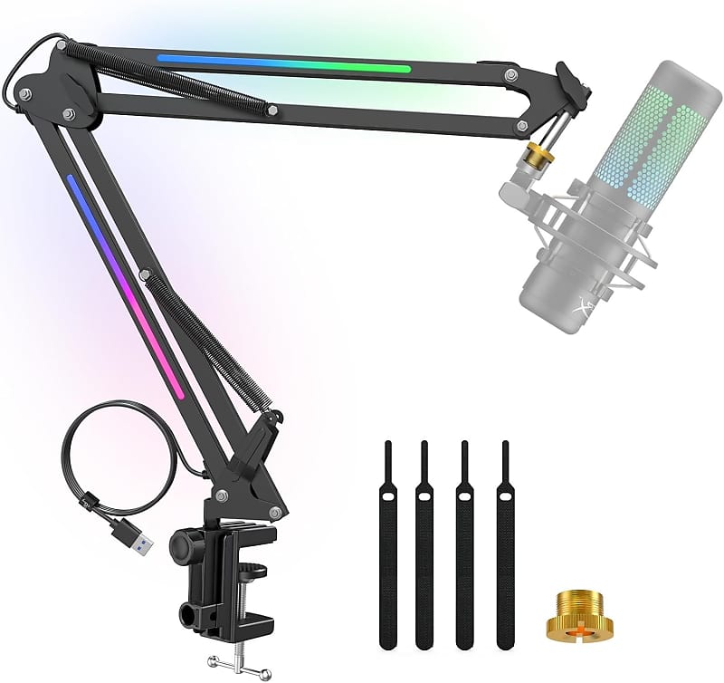 RGB Microphone Arm Stand,Mic Arm with RGB Light for | Reverb