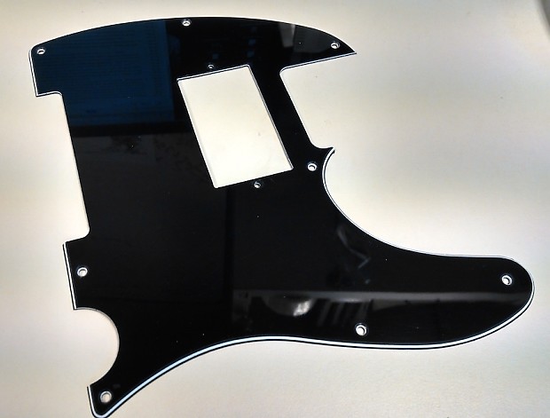 Fender Telecaster pickguard for humbucker Black 3-ply | Reverb