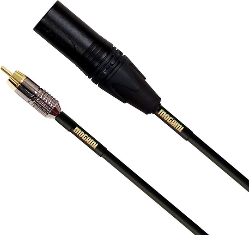 Mint Mogami Gold XLRM-RCA-03 Unbalanced Audio Adapter Cable, | Reverb