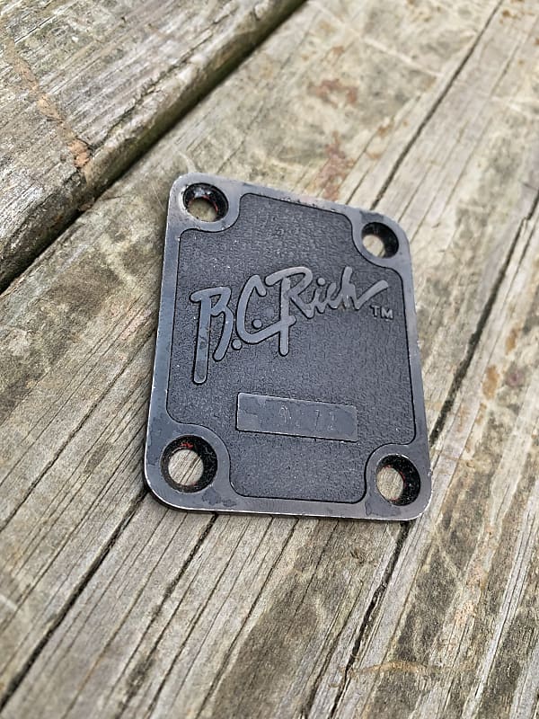 Bc rich Neck plate 1980s Black | Reverb