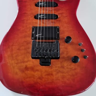 Hohner Professional ST Custom 1991 - Cherry Red Sunburst Body | Reverb