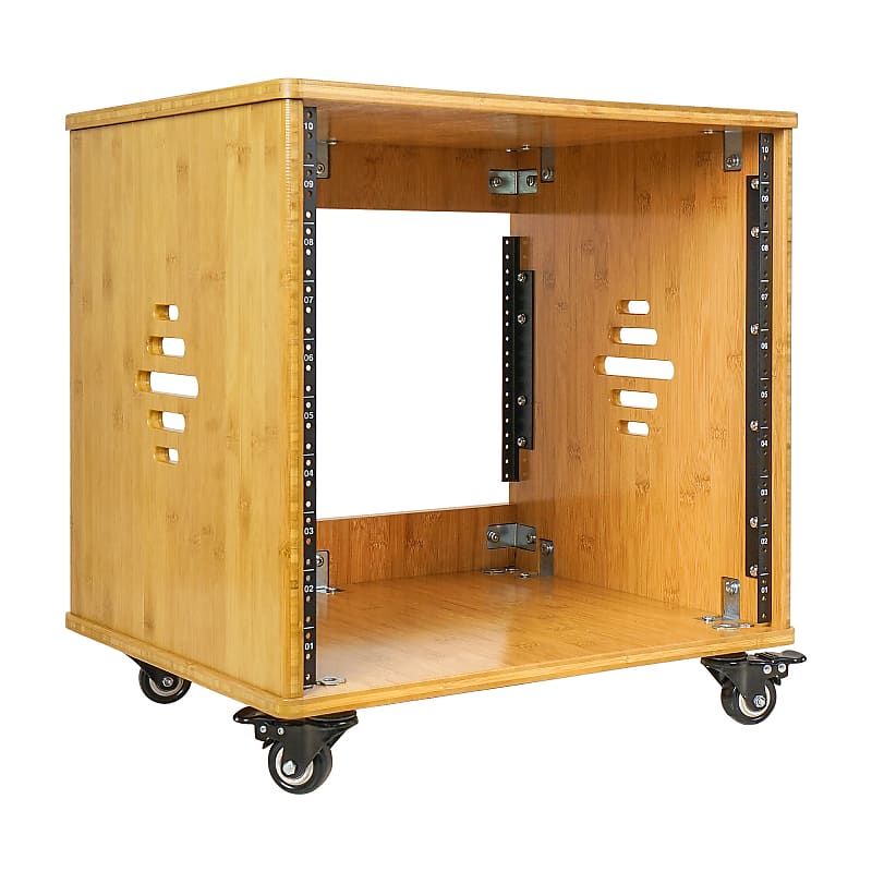 Sound Town Sound Town DIY 10U Solid Bamboo Studio Rack - 16" | Reverb