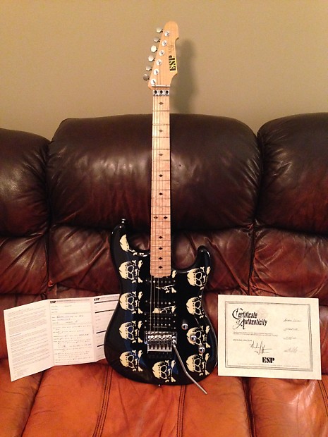 ESP Queensryche Wilton Skulls Autographed and Certificate | Reverb