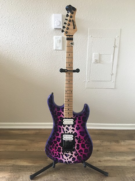 Kramer Satchel Signature Purple Leopard | Reverb